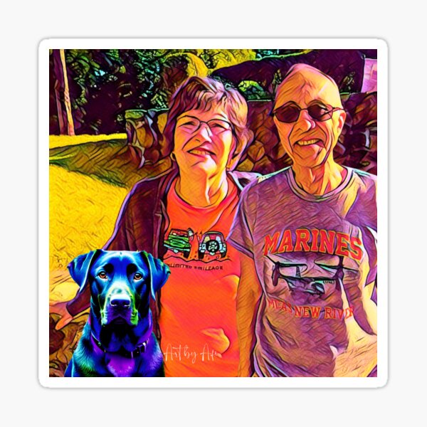 "Archie Dog, Jacinta, Archie" Sticker for Sale by artbyafi | Redbubble