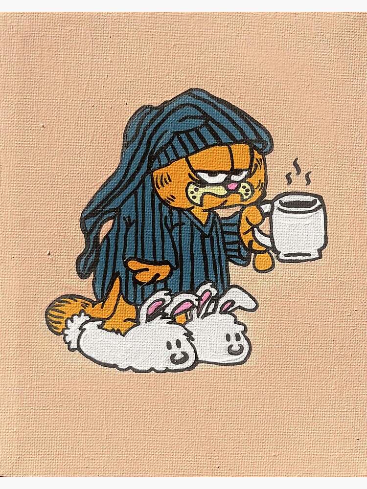 "Grumpy Garfield" Sticker for Sale by cimonecreations | Redbubble