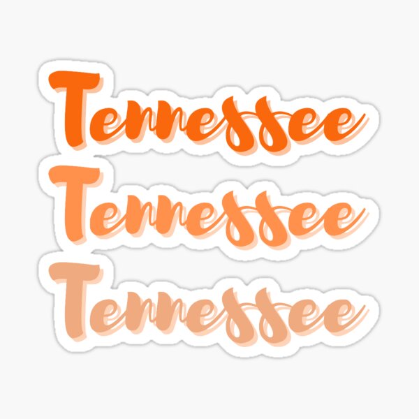 "Tennessee Cursive Gradient" Sticker for Sale by adorablellama | Redbubble