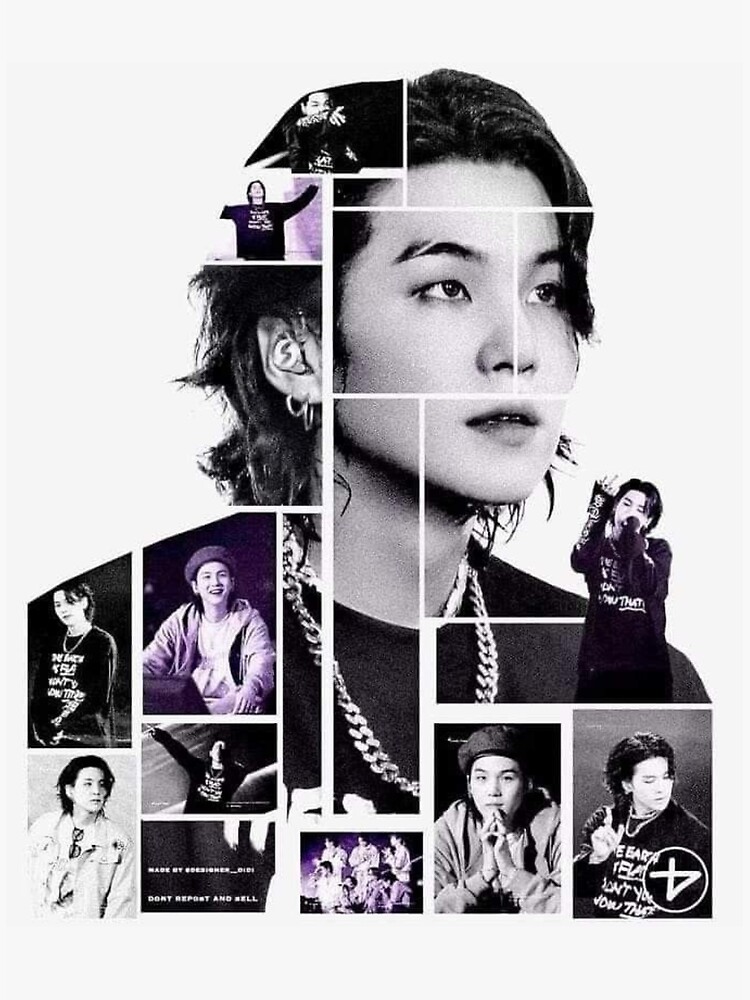 "Min Yoongi - SUGA of BTS Collage" Greeting Card for Sale by ...