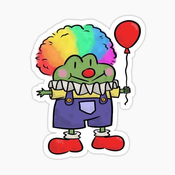 "Frog Clown" Sticker for Sale by toast-part-two | Redbubble