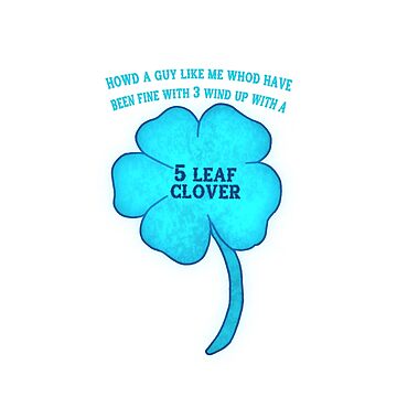 "Luke Combs- Five leaf clover " Sticker for Sale by corr304 | Redbubble