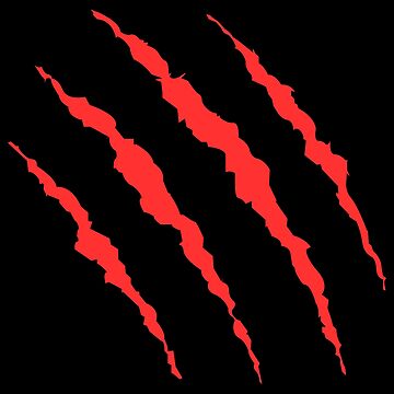 "Red Monster Claw Blood Scratch Design" Sticker for Sale by Uplife ...