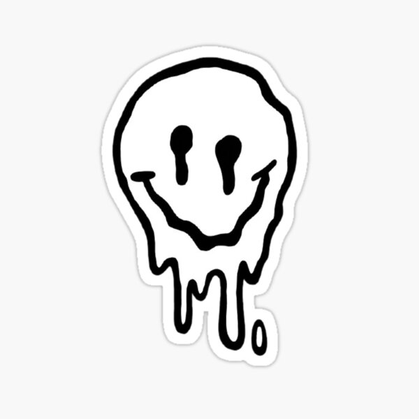 "Droopy Smiley Face" Sticker for Sale by Aalyra And Ella | Redbubble