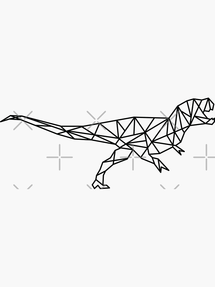 "Geometric T-Rex" Sticker for Sale by Art-by-JD | Redbubble