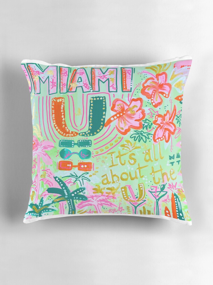 "Miami Collage" Pillow for Sale by lilywiik | Redbubble