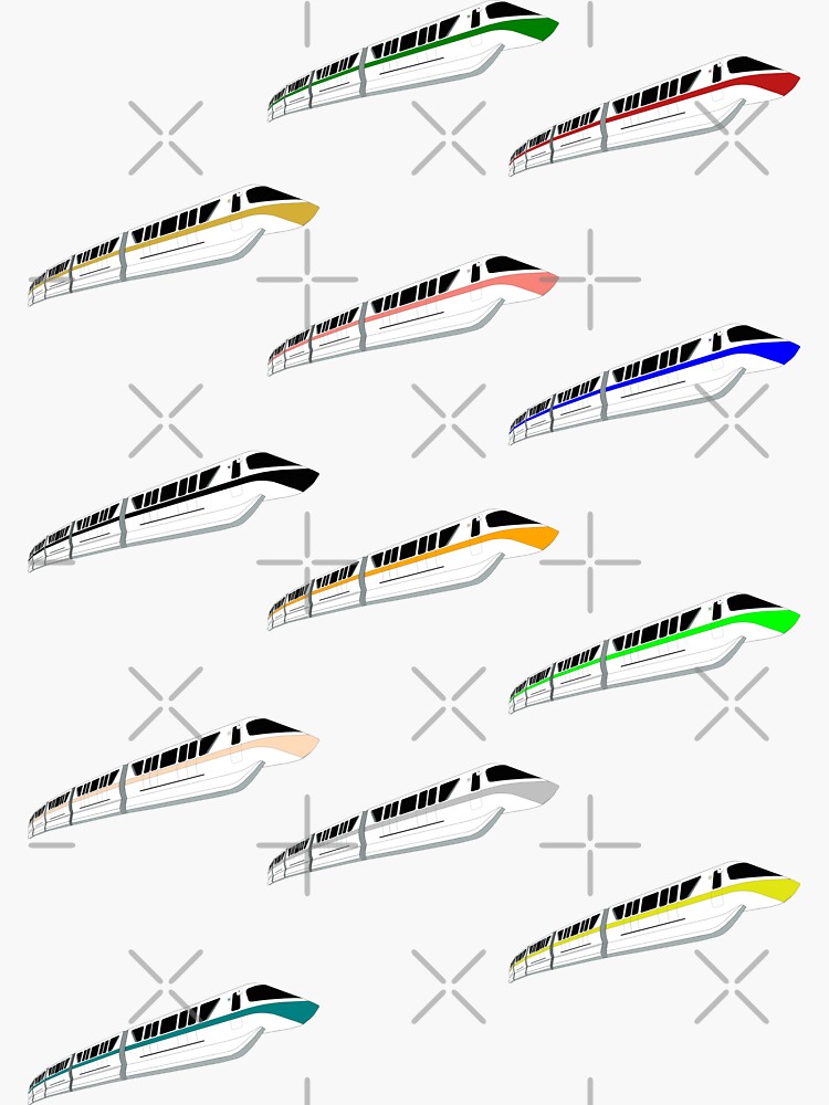 "Monorail Lines" Sticker for Sale by FandomTrading | Redbubble