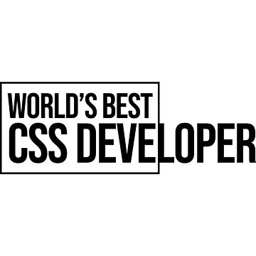 "World's Best CSS Developer Funny Web Development" Sticker for Sale by ...