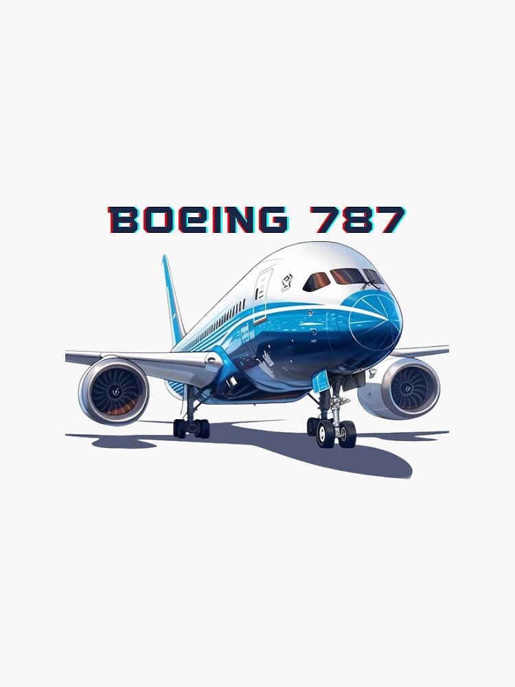 "Boeing 787" Sticker for Sale by ReemMur88 | Redbubble