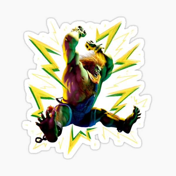 "Blanka Street Fighter 6" Sticker for Sale by ECCHI-ART | Redbubble