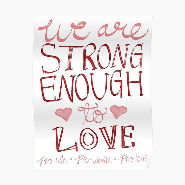 "Strong Enough" Poster for Sale by ChandlerLasch | Redbubble