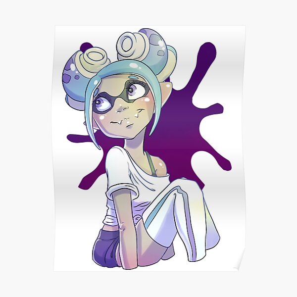 Splatoon Inkling Girl Blue Posters | Redbubble