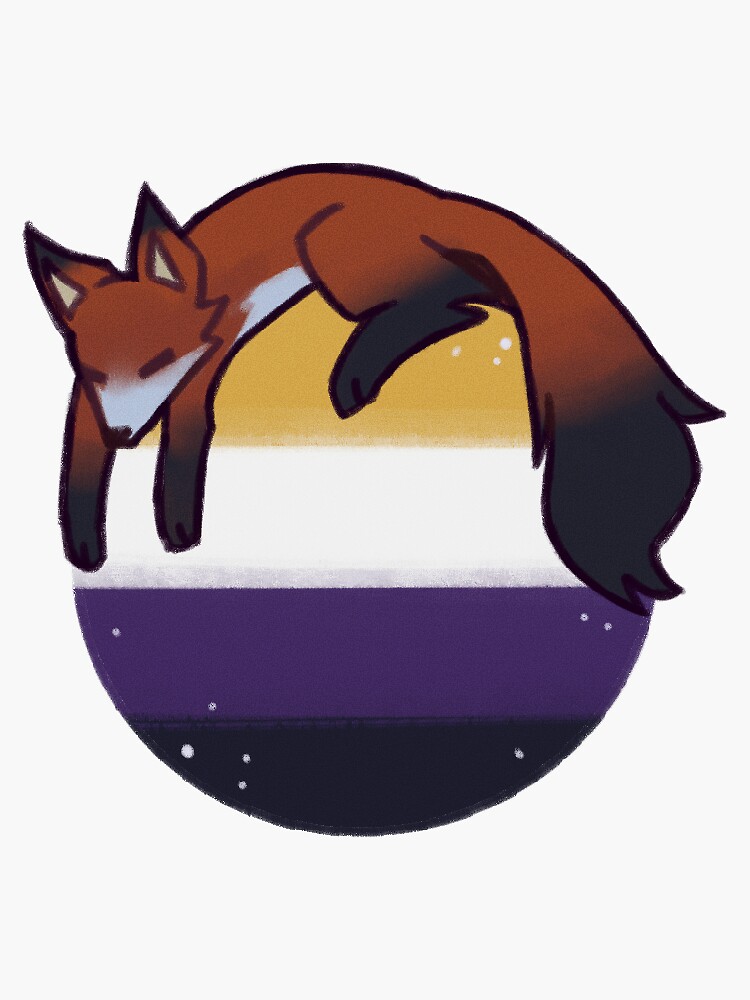 "Nonbinary Fox" Sticker for Sale by izrain | Redbubble