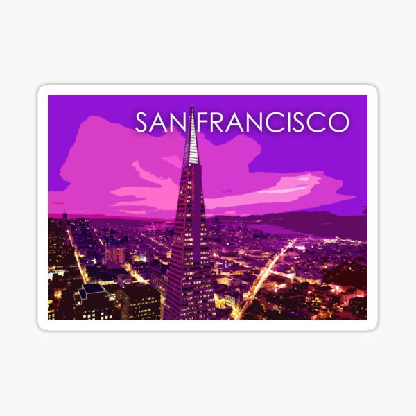 "San Francisco, California, USA, Travel Print" Sticker for Sale by ...