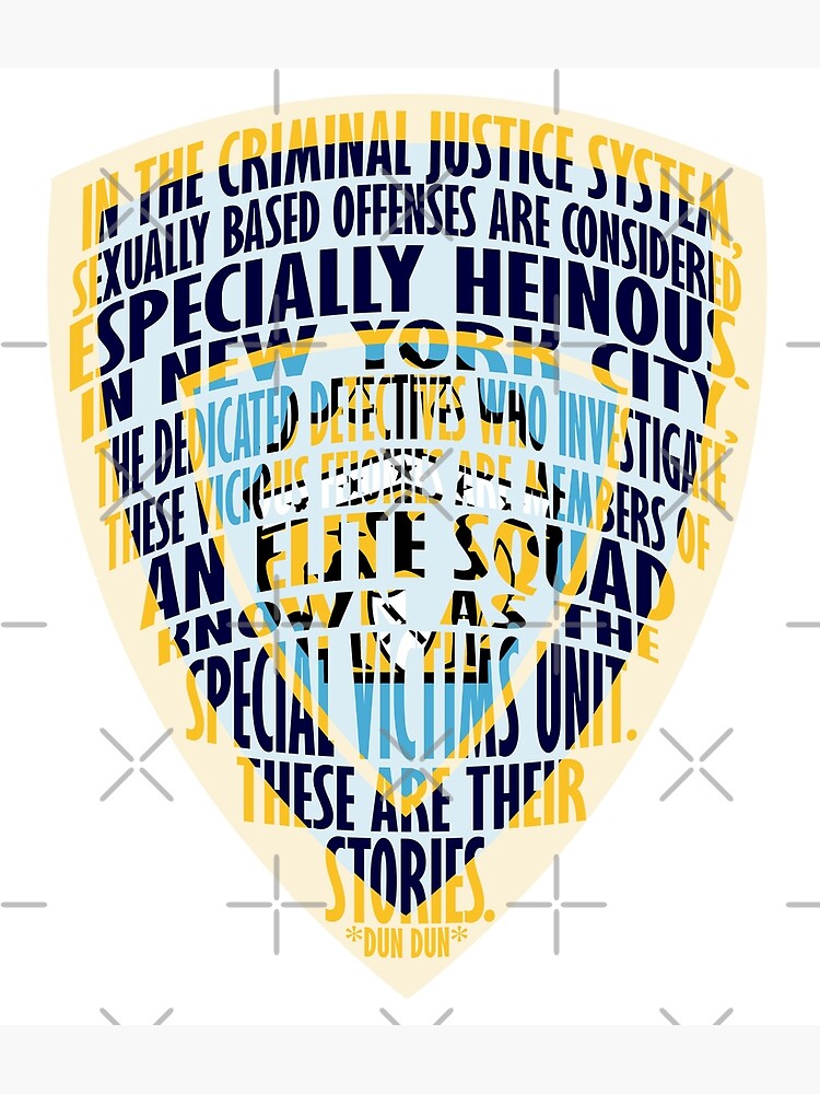 "Law & Order: SVU Badge" Poster for Sale by mkullen28 | Redbubble