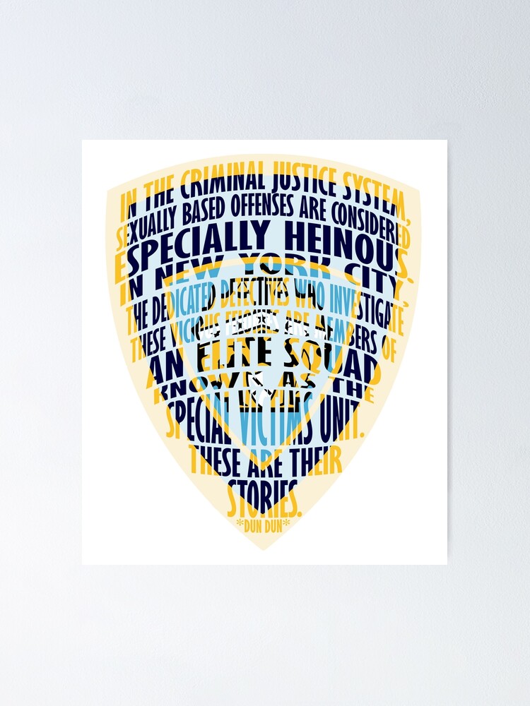 "Law & Order: SVU Badge" Poster for Sale by mkullen28 | Redbubble