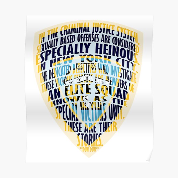 "Law & Order: SVU Badge" Poster for Sale by mkullen28 | Redbubble