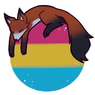 "Pansexual Fox" Sticker for Sale by izrain | Redbubble
