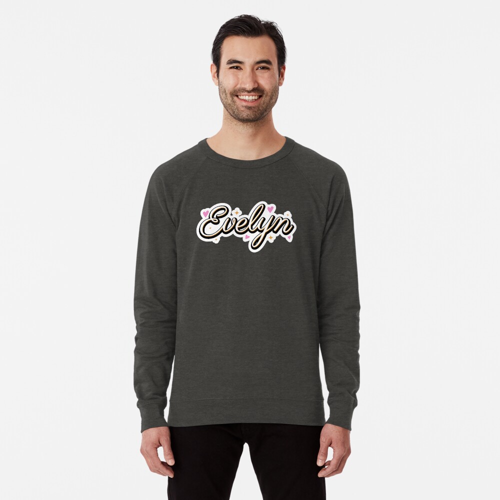 "Evelyn name cute design" Sticker for Sale by BrightLightArts | Redbubble