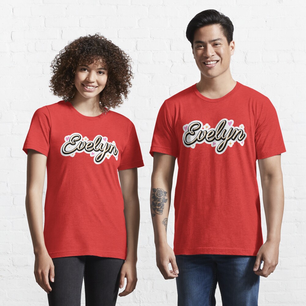 "Evelyn name cute design" Sticker for Sale by BrightLightArts | Redbubble