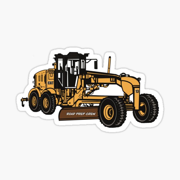 "Road Maintenance Grader" Sticker for Sale by DesertedDesign | Redbubble
