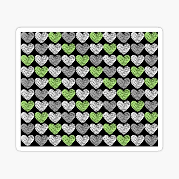 "Subtle Agender Flag Hearts Pattern" Sticker for Sale by ontrendshirts ...