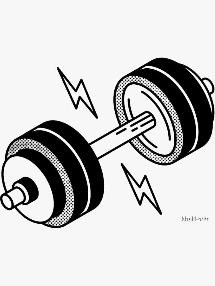 "Dumbell" Sticker by khalil-stkr | Redbubble