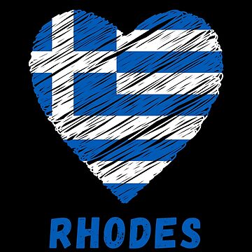 "Love Rhodes Greece" Sticker for Sale by Miki-artCRO | Redbubble