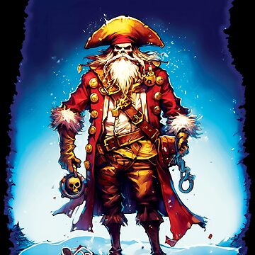 "Pirate Santa - Harr-dee-harr-harr!" Greeting Card for Sale by Rickie ...