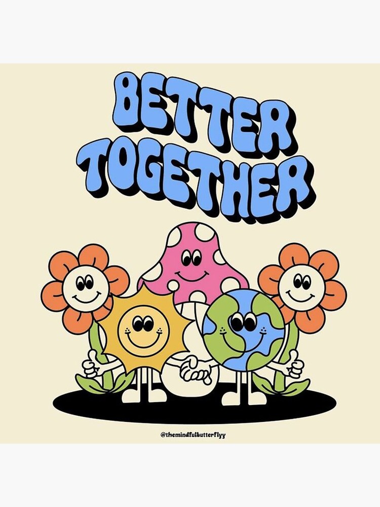 "better together cute" Sticker for Sale by laruya | Redbubble
