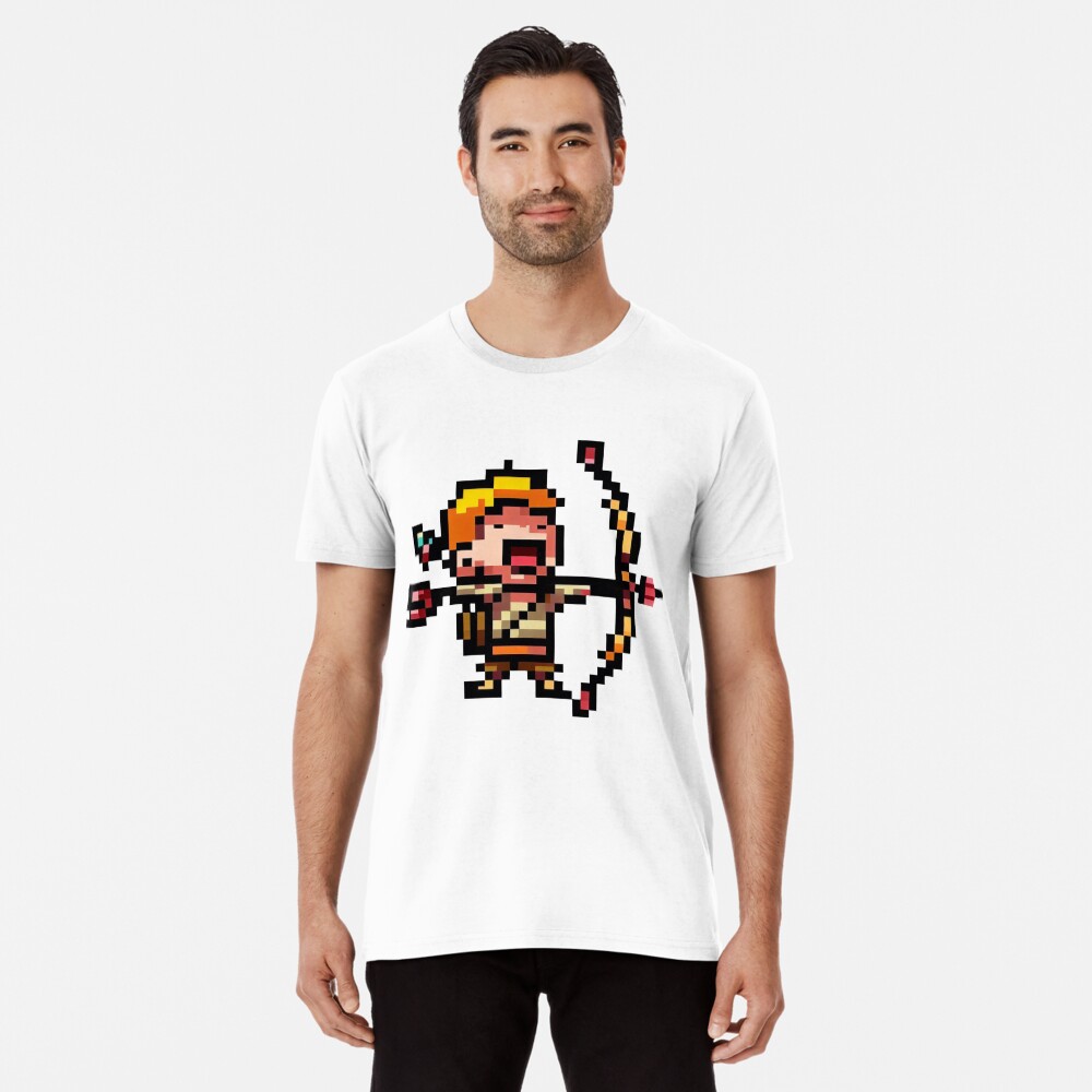 "Happy archer pixel art" Sticker for Sale by PexelBoi | Redbubble
