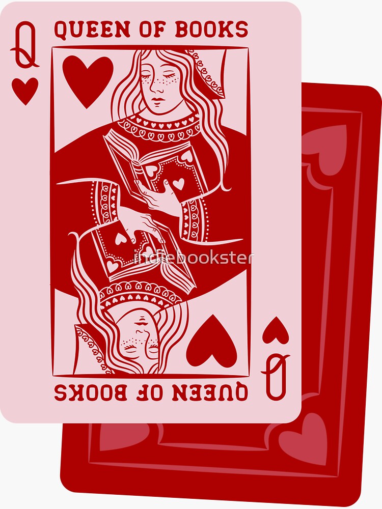 "queen of books" Sticker for Sale by indiebookster | Redbubble