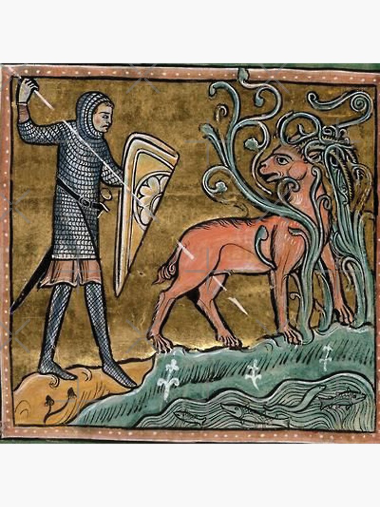 "Medieval Creature Meme" Sticker for Sale by VintageManiac | Redbubble
