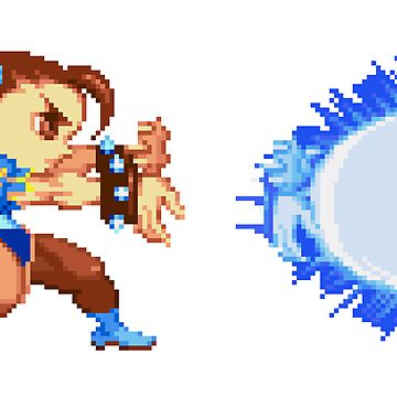 "Chibi Chun-li Kikouken Pocket Fighter" Sticker for Sale by ...