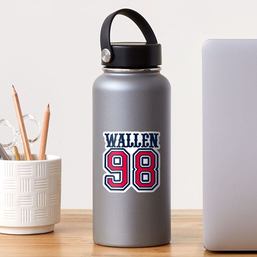 "Morgan Wallen - 98’ Braves" Sticker for Sale by supidrat | Redbubble