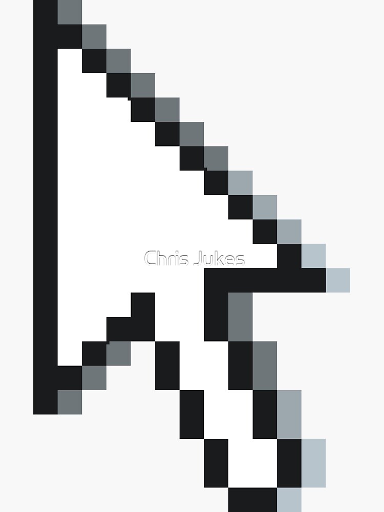 "CLICK - Retro 8bit Pixel Art Cursor" Sticker for Sale by Chris Jukes ...
