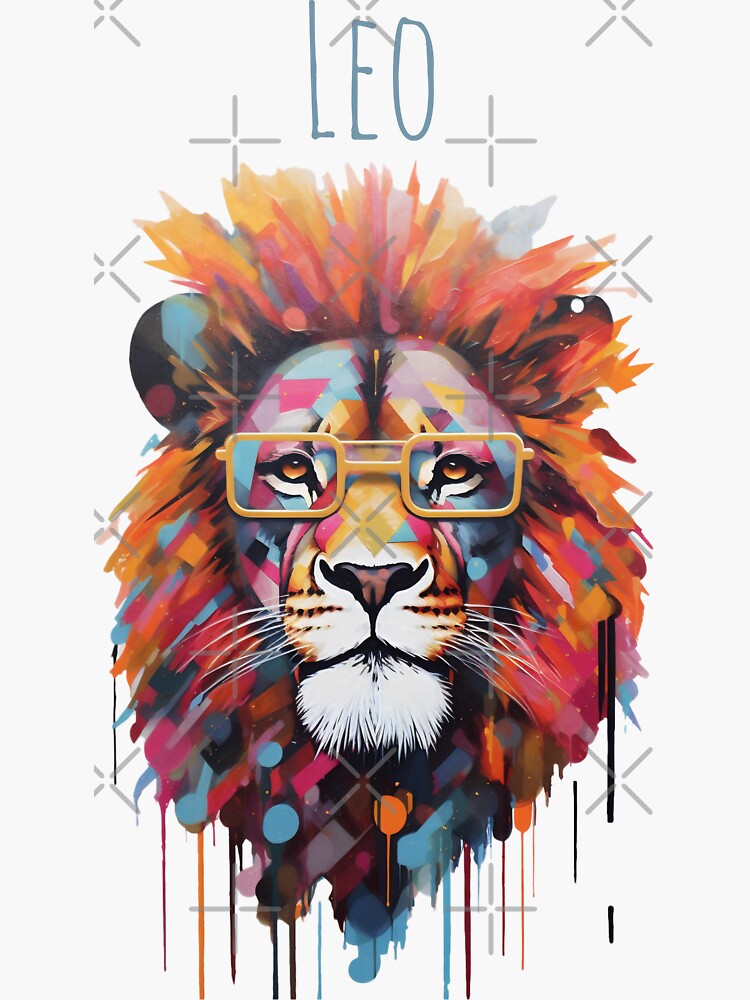 "Zodiac Leo" Sticker for Sale by SamArtWear | Redbubble