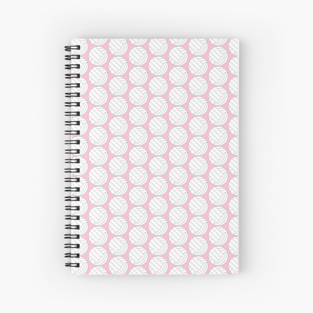 "Netball Pattern PINK" Spiral Notebook for Sale by samantor | Redbubble