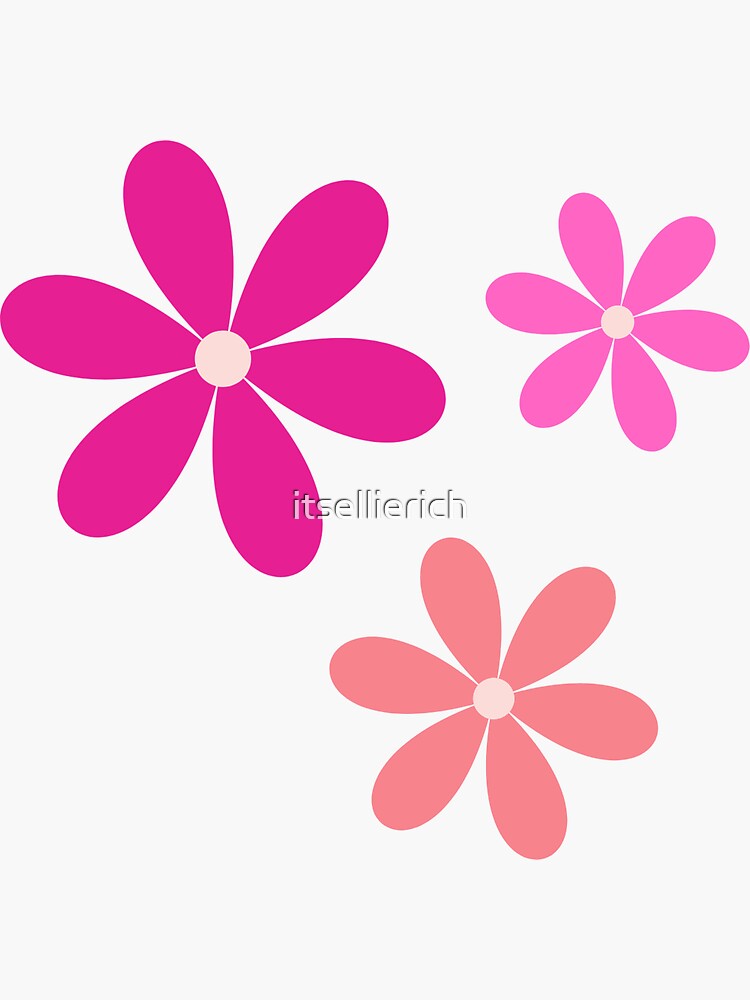 "Pink Flower Power" Sticker for Sale by itsellierich | Redbubble