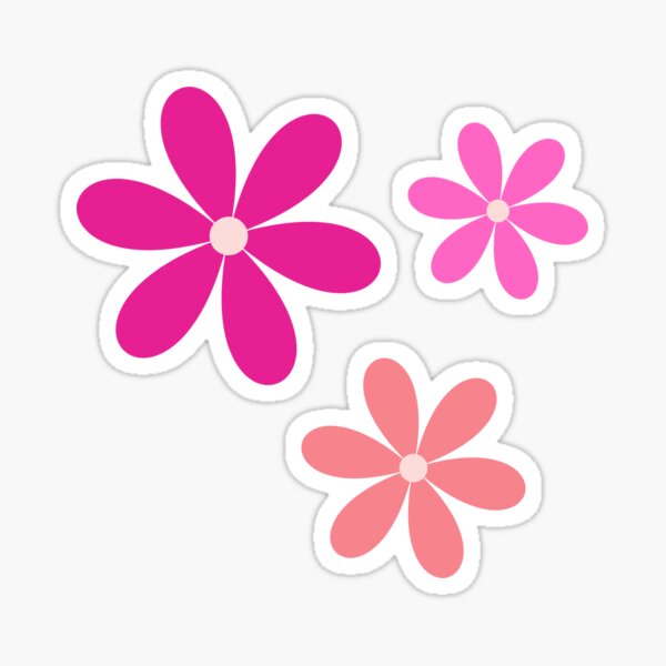 "Pink Flower Power" Sticker for Sale by itsellierich | Redbubble