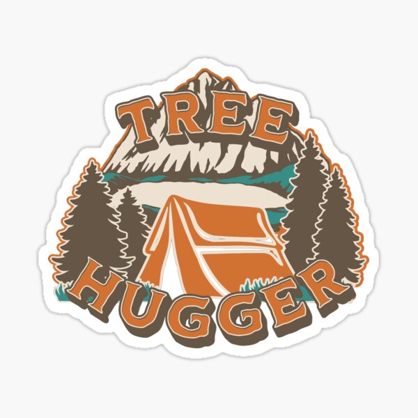 "Tree Hugger Nature Lover" Sticker for Sale by CyberYogi | Redbubble