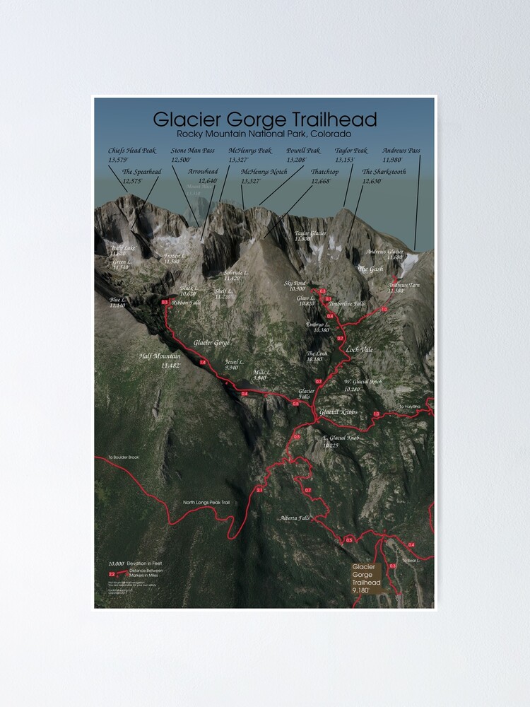 "Glacier Gorge Trailhead: Rocky Mountain National Park " Poster for ...