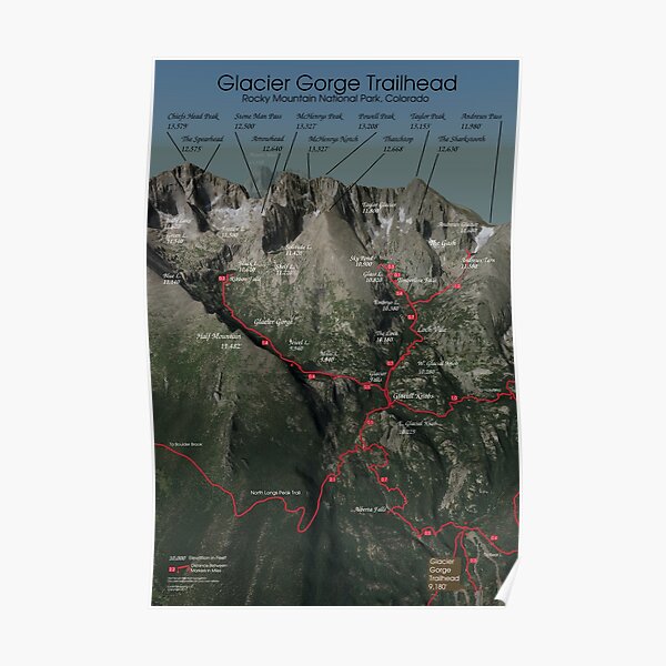 "Glacier Gorge Trailhead: Rocky Mountain National Park " Poster for ...
