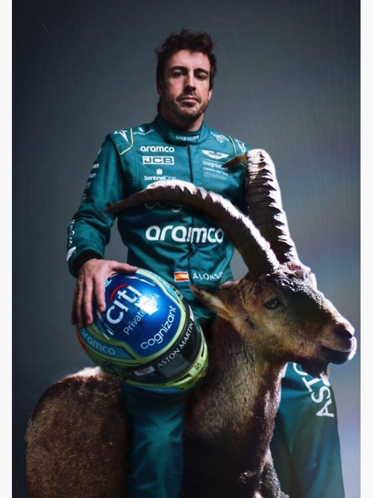 "Fernando Alonso The GOAT - Aston Martin F1 2023" Sticker for Sale by ...