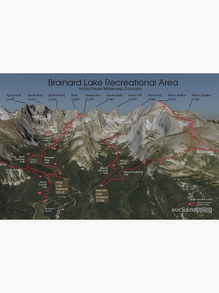 "Brainard Lake Recreation Area: Indian Peaks Wilderness" Poster for ...