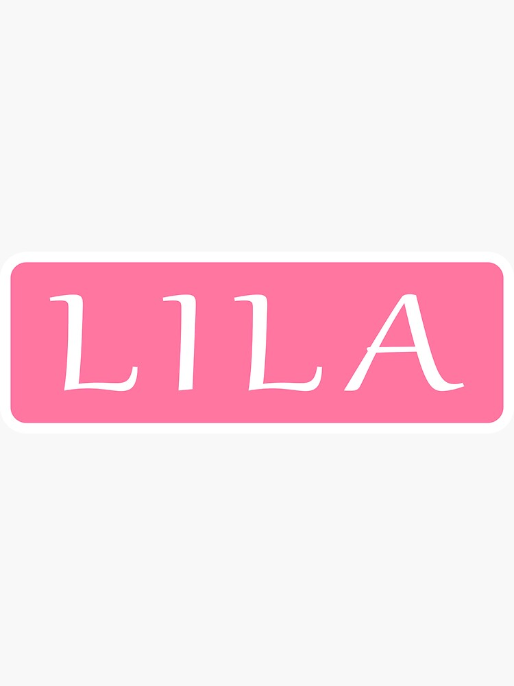 "Lila Girls Name" Sticker for Sale by jeallan | Redbubble