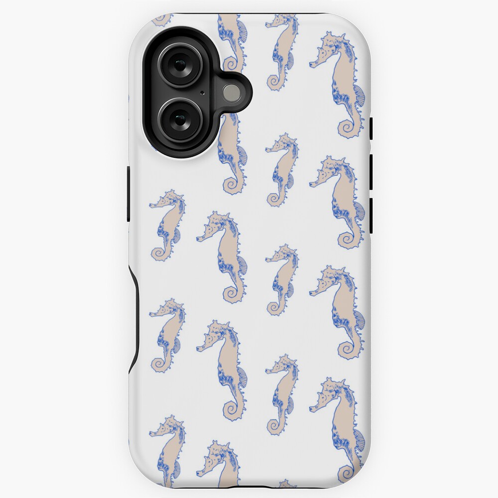 "Blue and tan seahorses" Sticker for Sale by Allie Rockhill | Redbubble