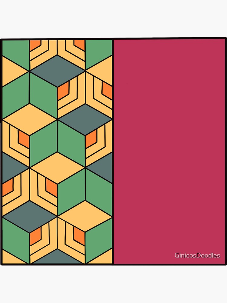 "Giyu Haori Pattern (square) | anime sticker" Sticker for Sale by ...