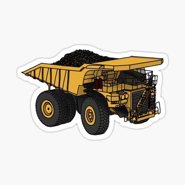 "Mine Truck" Sticker for Sale by DittmannArts | Redbubble
