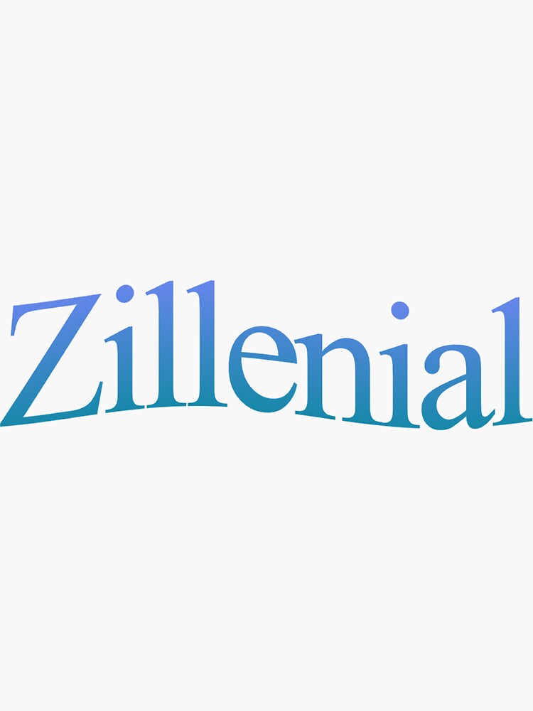 "Zilennial Word Art Wavy Sticker" Sticker for Sale by laurendesigns98 ...